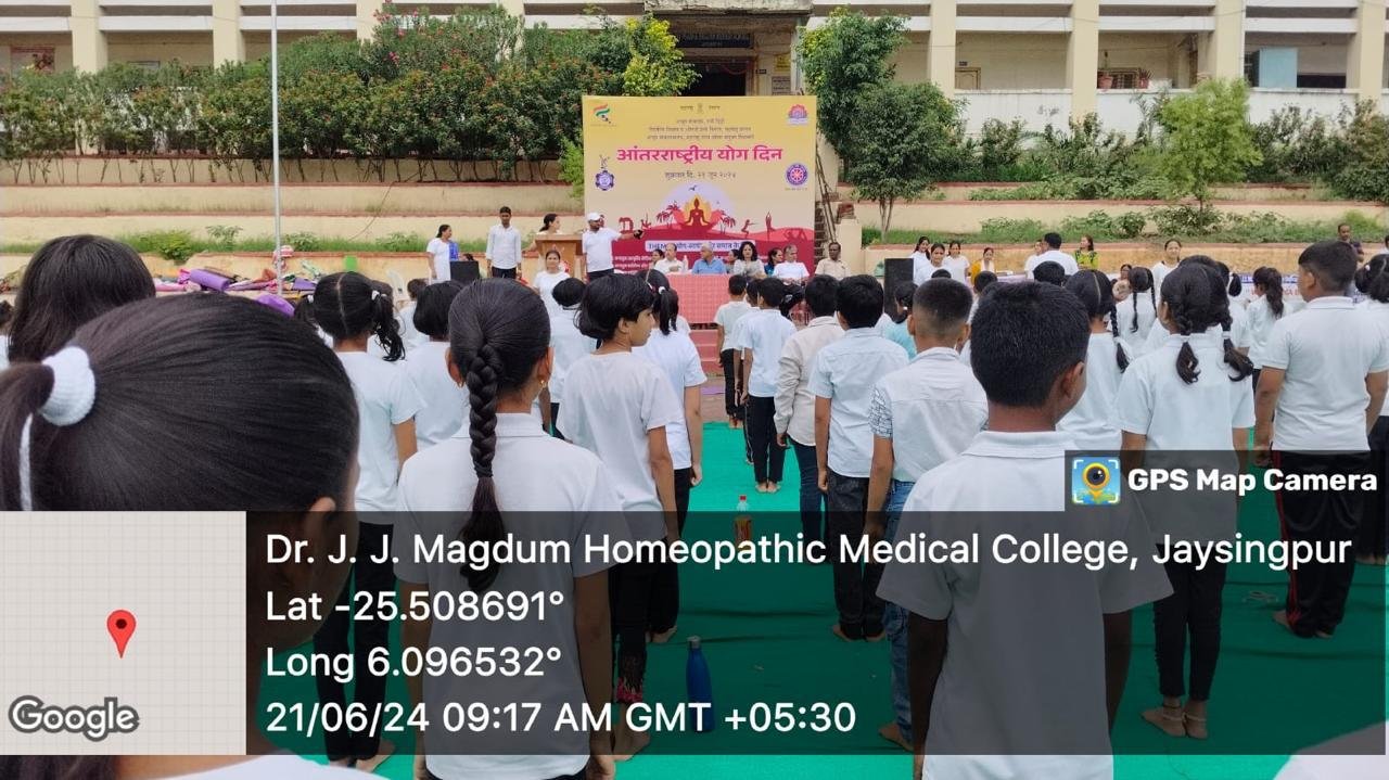 International yoga Day celebration – 2024. – Dr. J.J. Magdum Homoeopathic Medical College ...